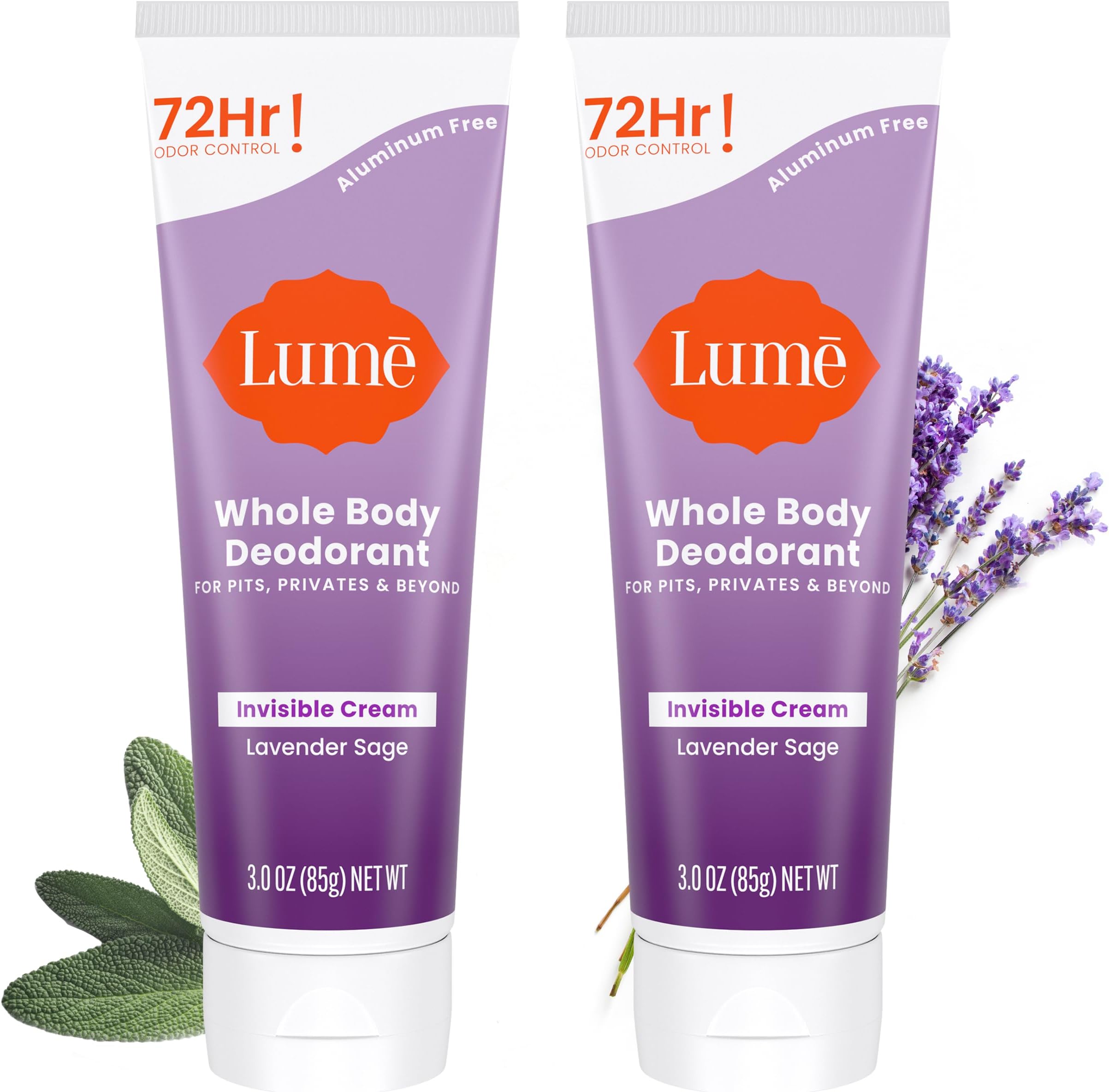 Amazon.com : Lume Whole Body Deodorant - Invisible Cream Tube - 72 Hour ...