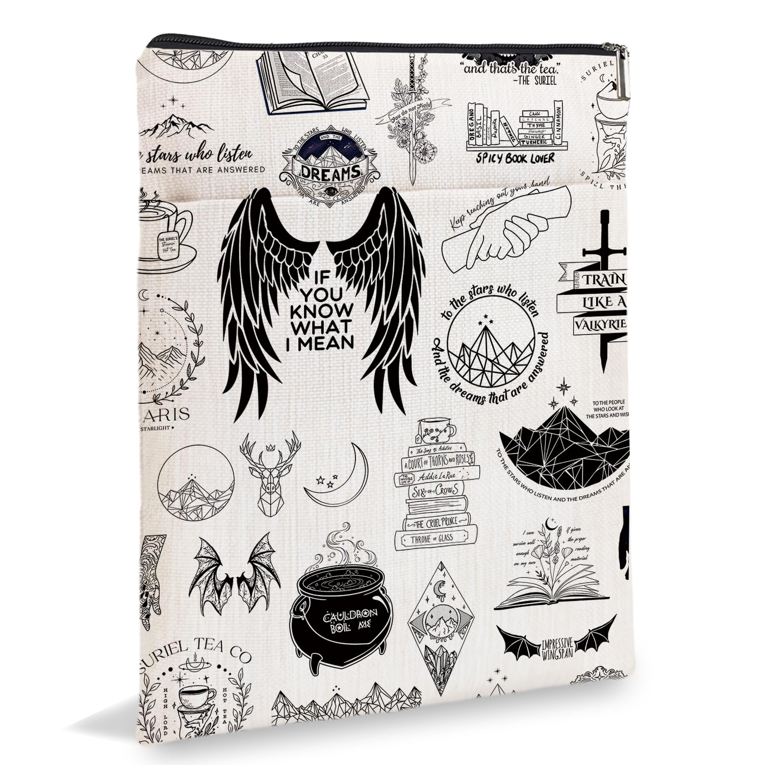 Amazon.com: Fantasy Novel Inspired Book Sleeve, Book Sleeve for Book ...