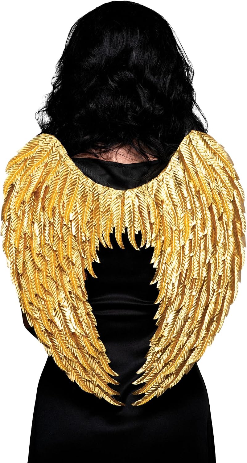 Amazon.com: UNDERWRAPS Girls Gold Foil Wings - Adult Halloween Costumes ...