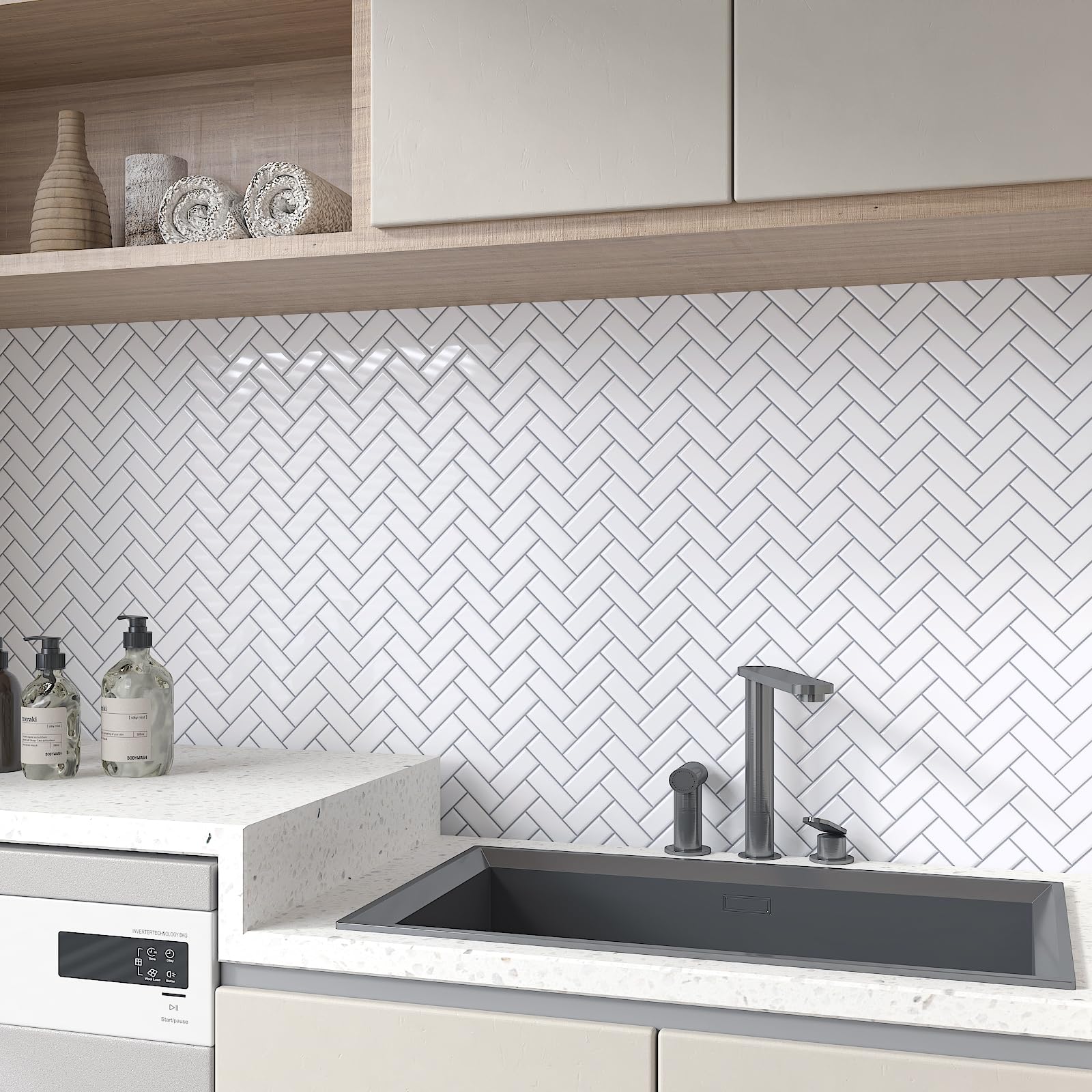 Herringbone Subway Tile 3x6" Herringbone – Shop Six3Tile