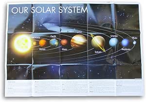 Solar System Large Wall Map - 40 x 28 Inches - Great for Classroom ...