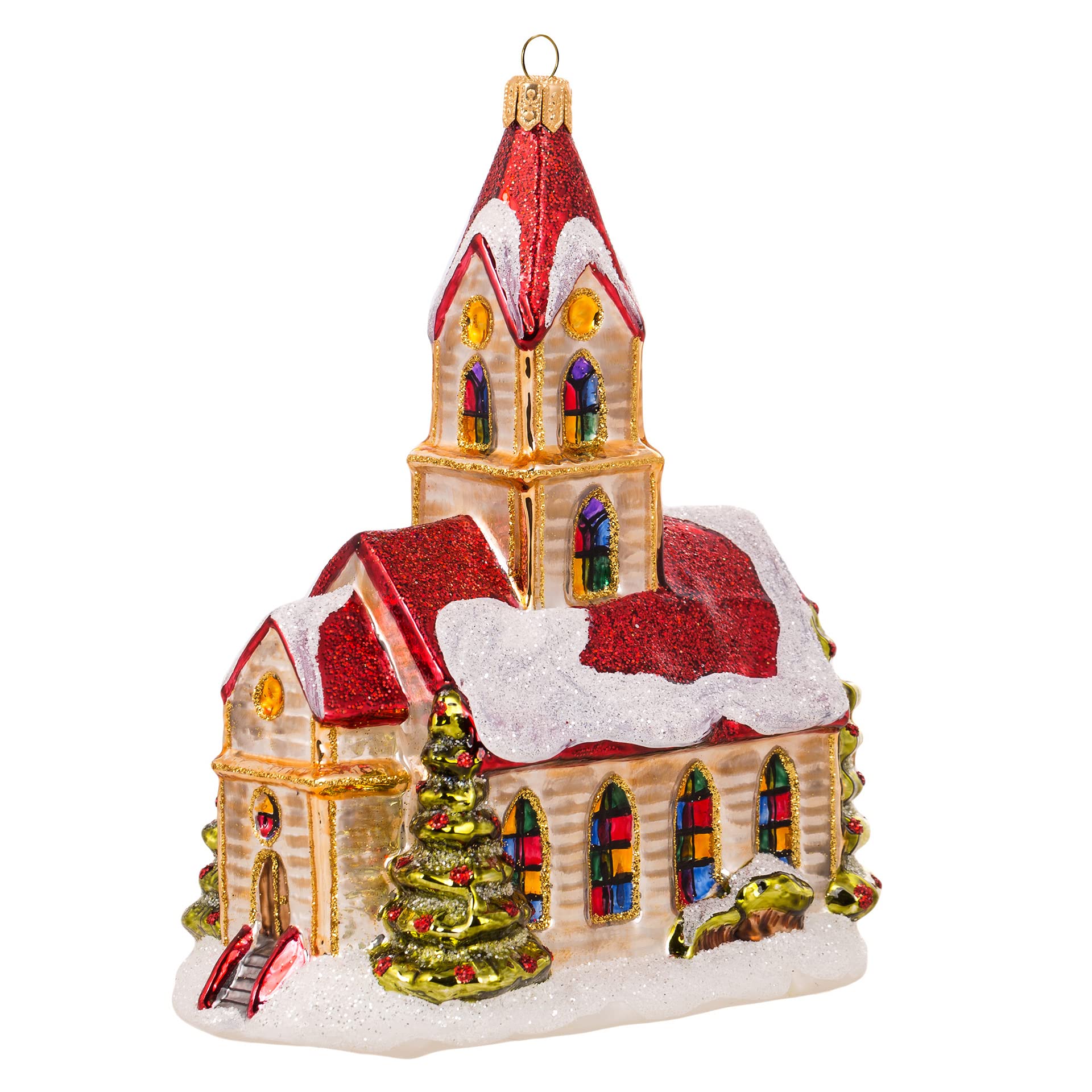 Old World Santa Christmas Ornaments Miss Christmas 7.5" Blown Glass ...