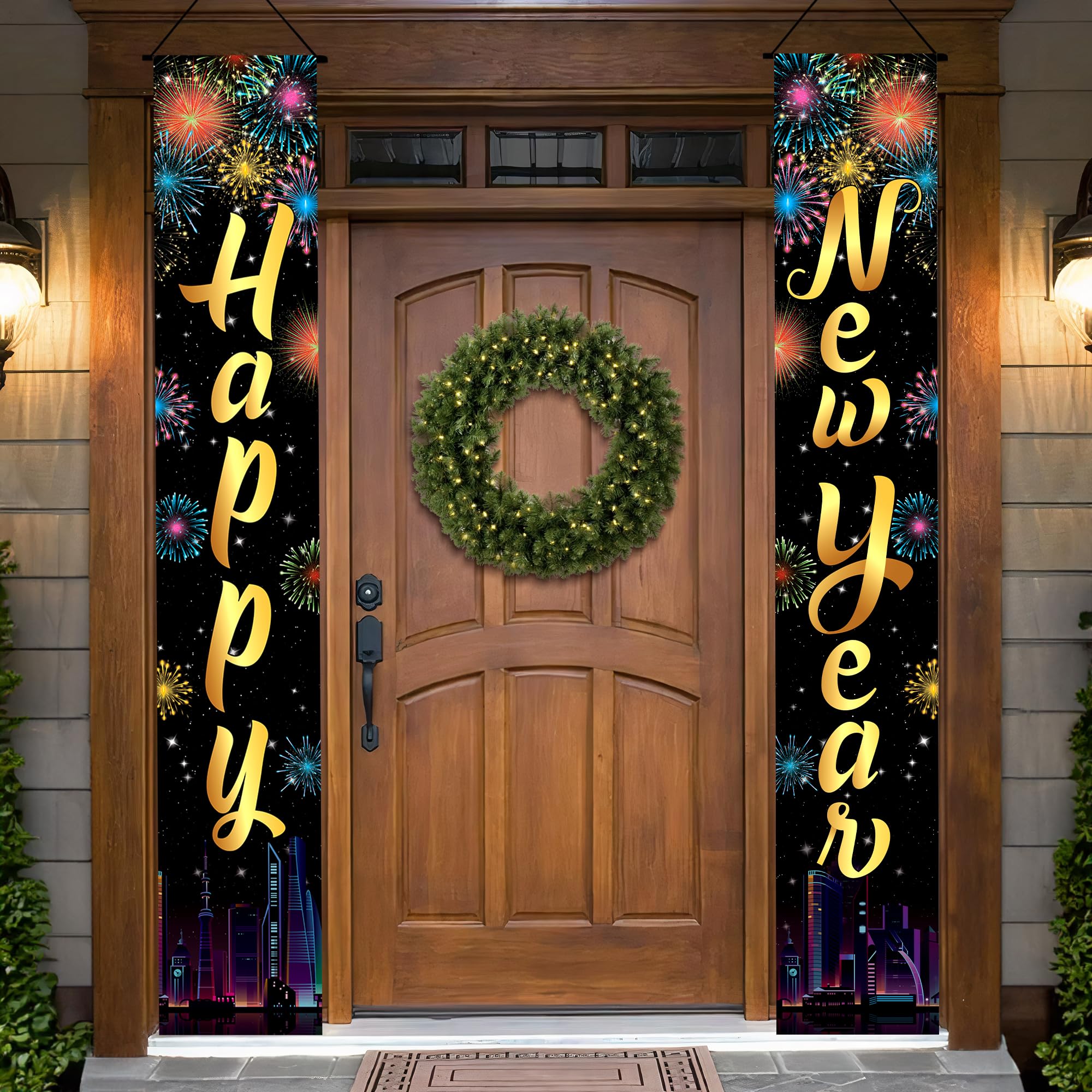 Amazon.com: KatchOn, Happy New Year Door Banner - 72x12 Inch | Happy ...
