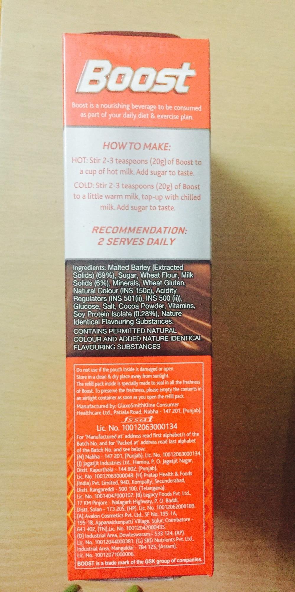 Buy Boost Nutrition Drink Refill| 500 g Online at Low Prices in India ...