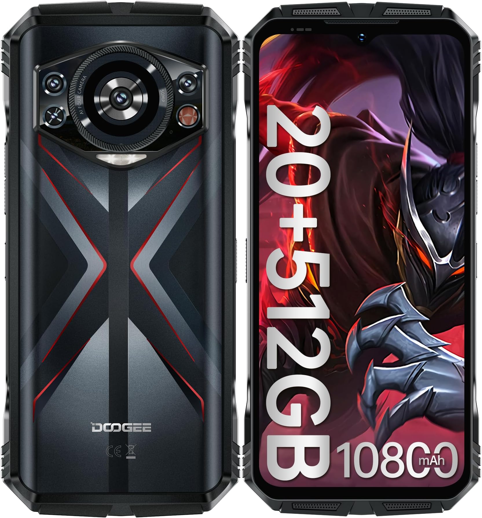 DOOGEE S118 Rugged Smartphone Android 14, 20GB+512GB(2TB), Helio G99 ...