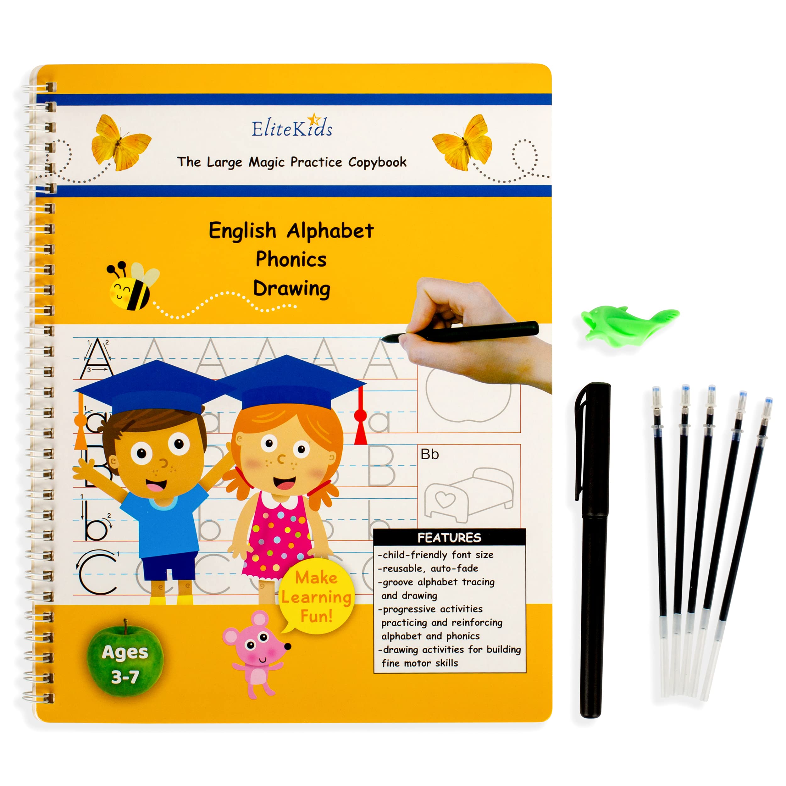 Buy Teacher Designed Large Magic Practice Copybook for Kids. Groove ...