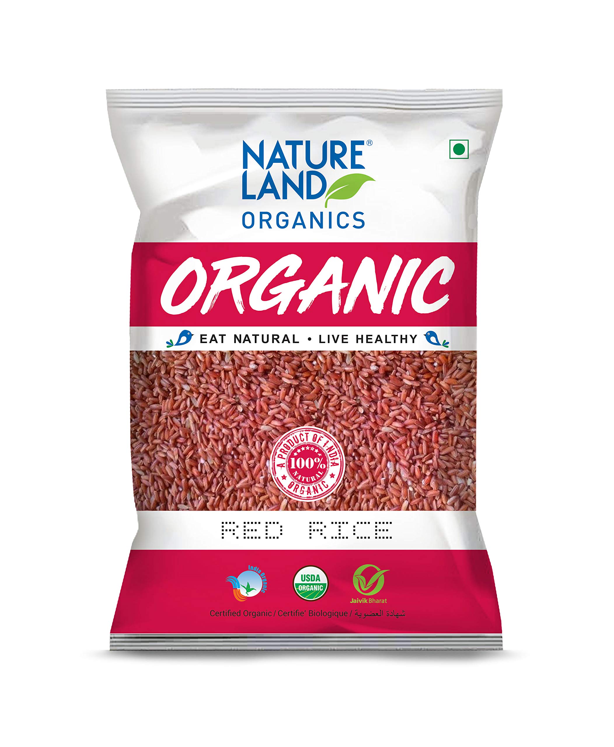 Natureland Organics Red Rice 1 Kg - Organic Rice : Amazon.in: Grocery ...