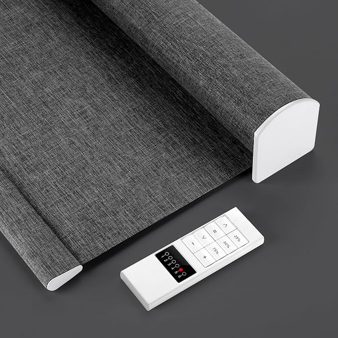 Amazon.com: ZSTARR Motorized Roller Blinds with Remote Control, Blackout Smart Window Shade,Tuya ...