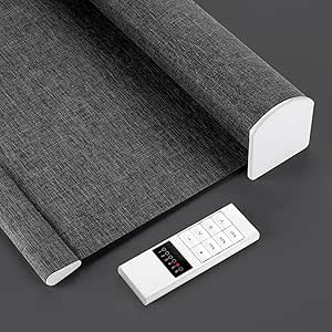 Amazon.com: ZSTARR Motorized Roller Blinds with Remote Control, Blackout Smart Window Shade,Tuya ...