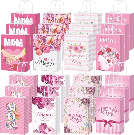 Amazon.com: MIMIND 48 Pieces Happy Mother's Day Gift Bags Treat Bags ...
