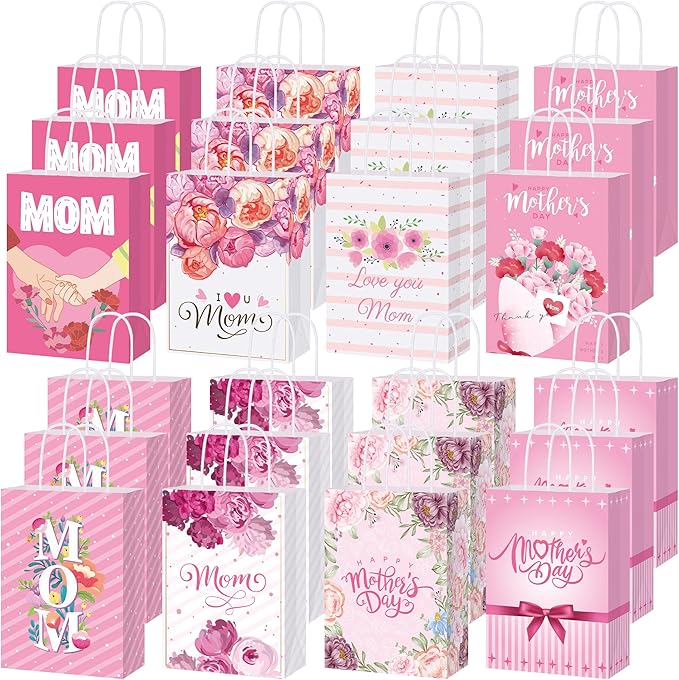 Amazon.com: MIMIND 48 Pieces Happy Mother's Day Gift Bags Treat Bags ...
