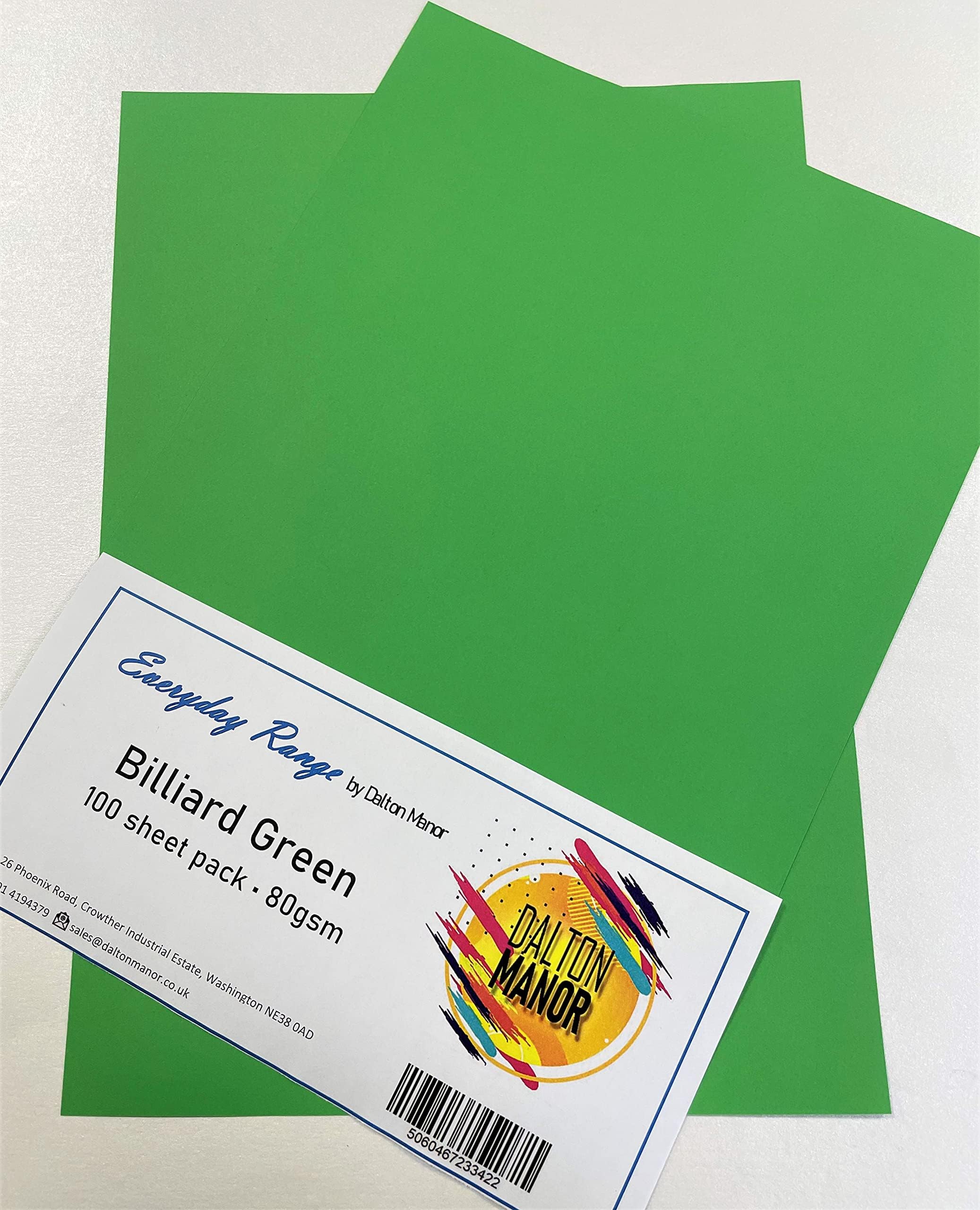 House of Card & Paper A4 80 GSM Coloured Paper - Bright Green (Pack of ...