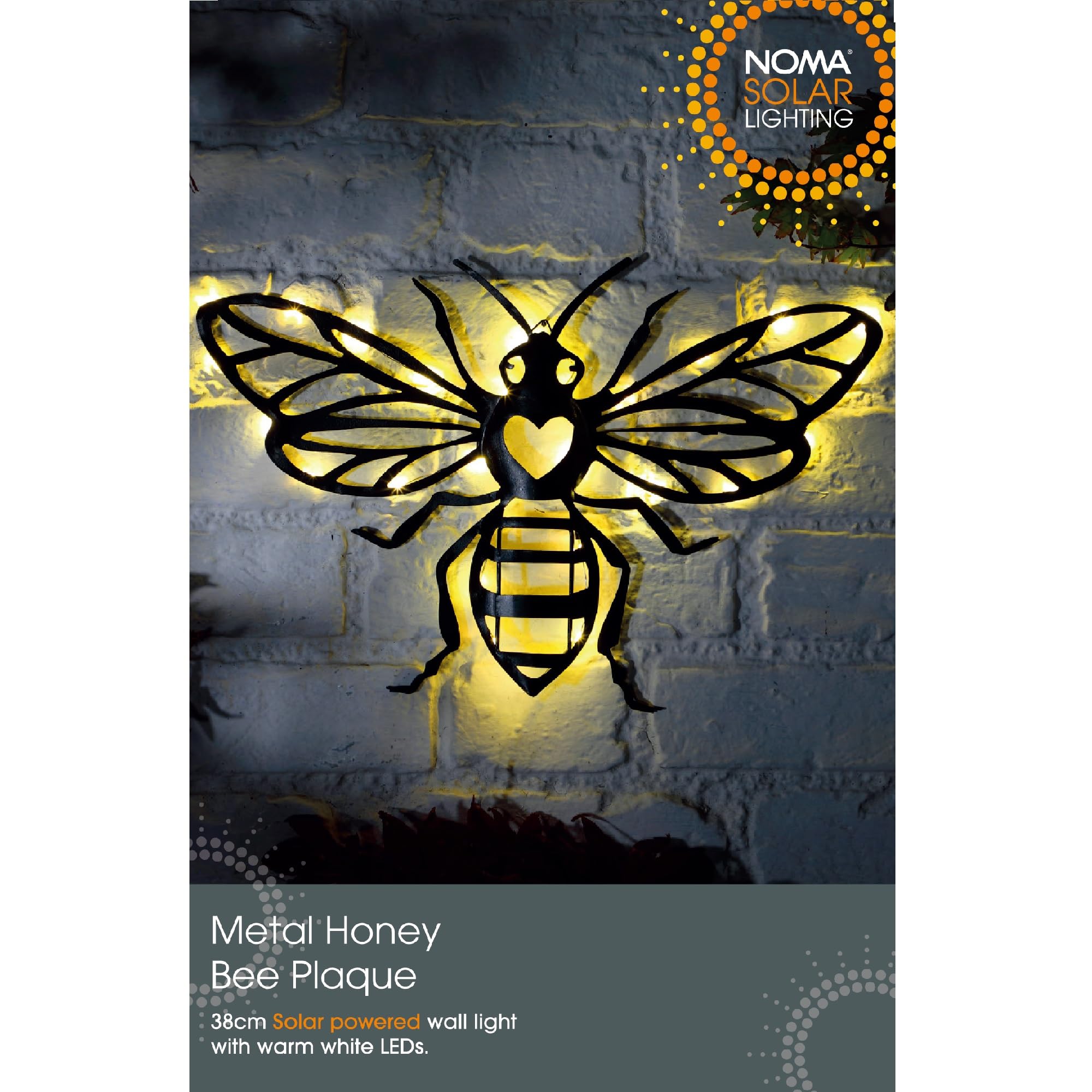 Noma Solar Metal Honey Bee LED Garden Plaque (Pack of 1) – BigaMart
