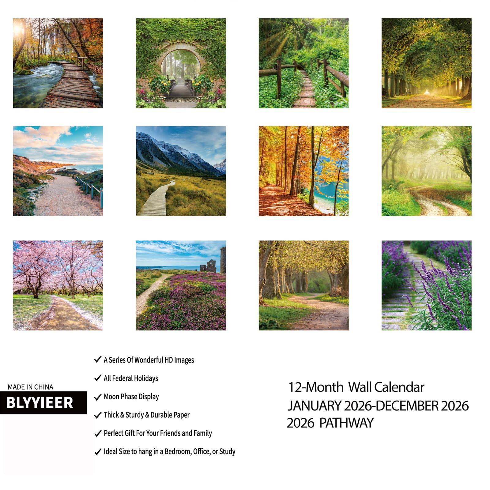 Snapklik.com : 2026 Wall Calendar PATHWAYS Hangable Wall Calendars 12 ...