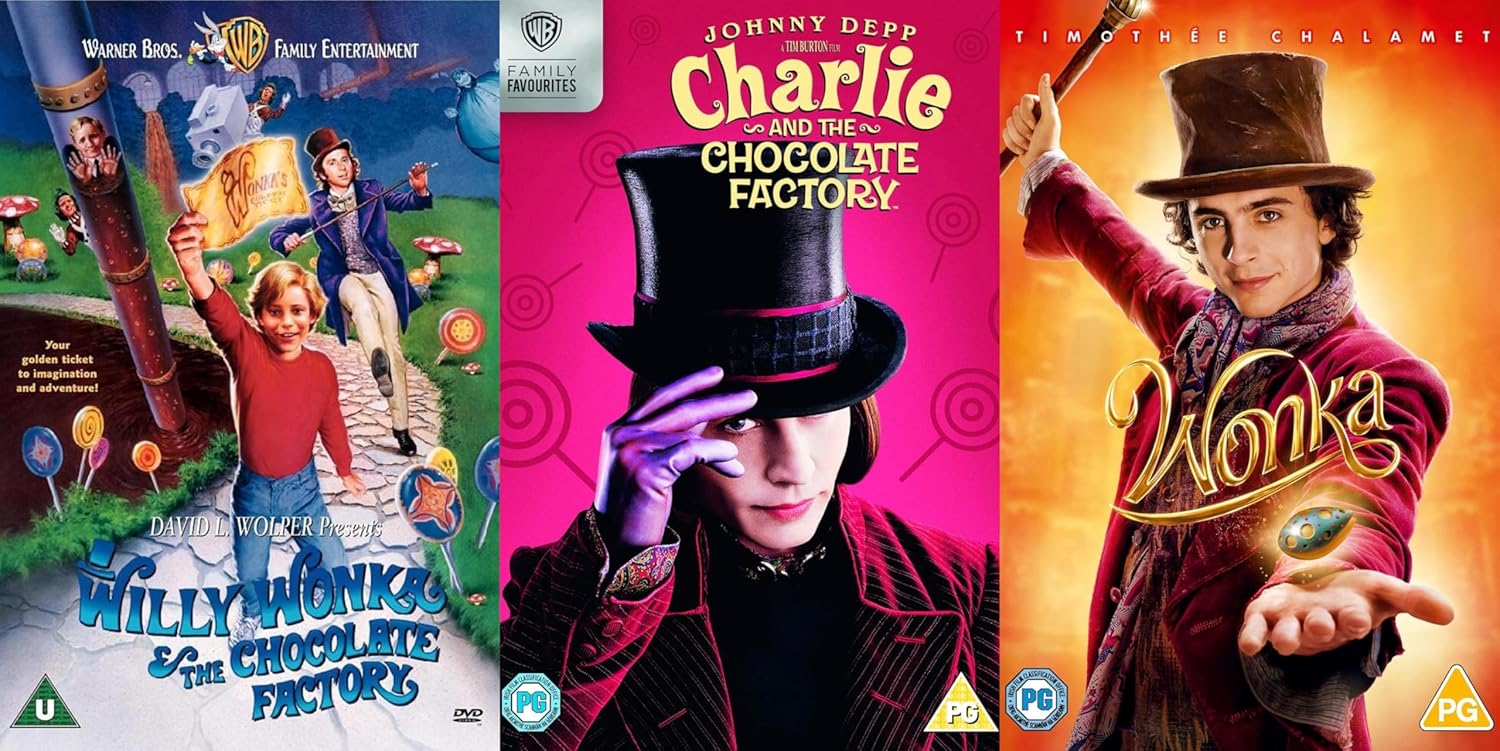 Willy Wonka 3 Film Collection DVD - Willy Wonka & the Chocolate Factory ...