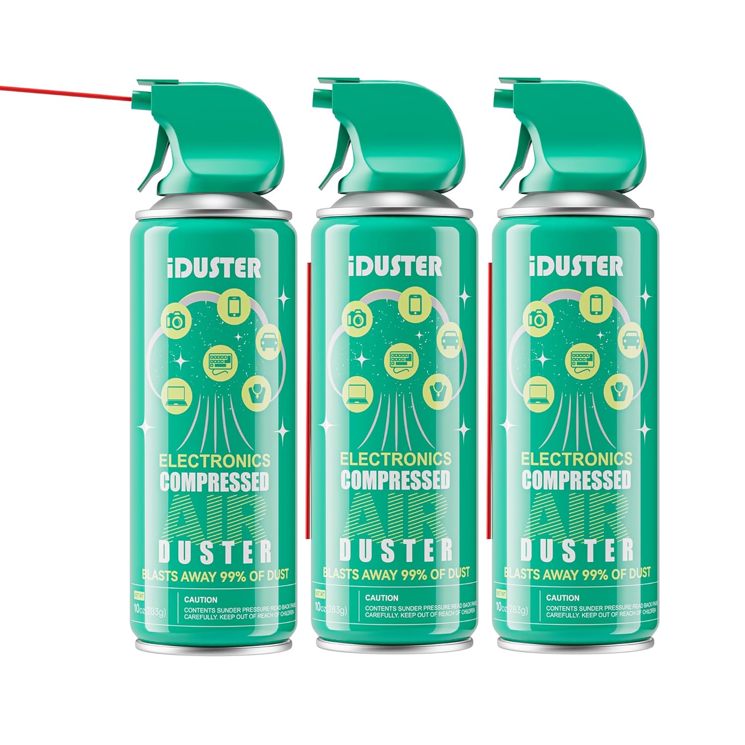 iDuster Compressed Canned Air Duster - Disposable Compressed Air Duster ...