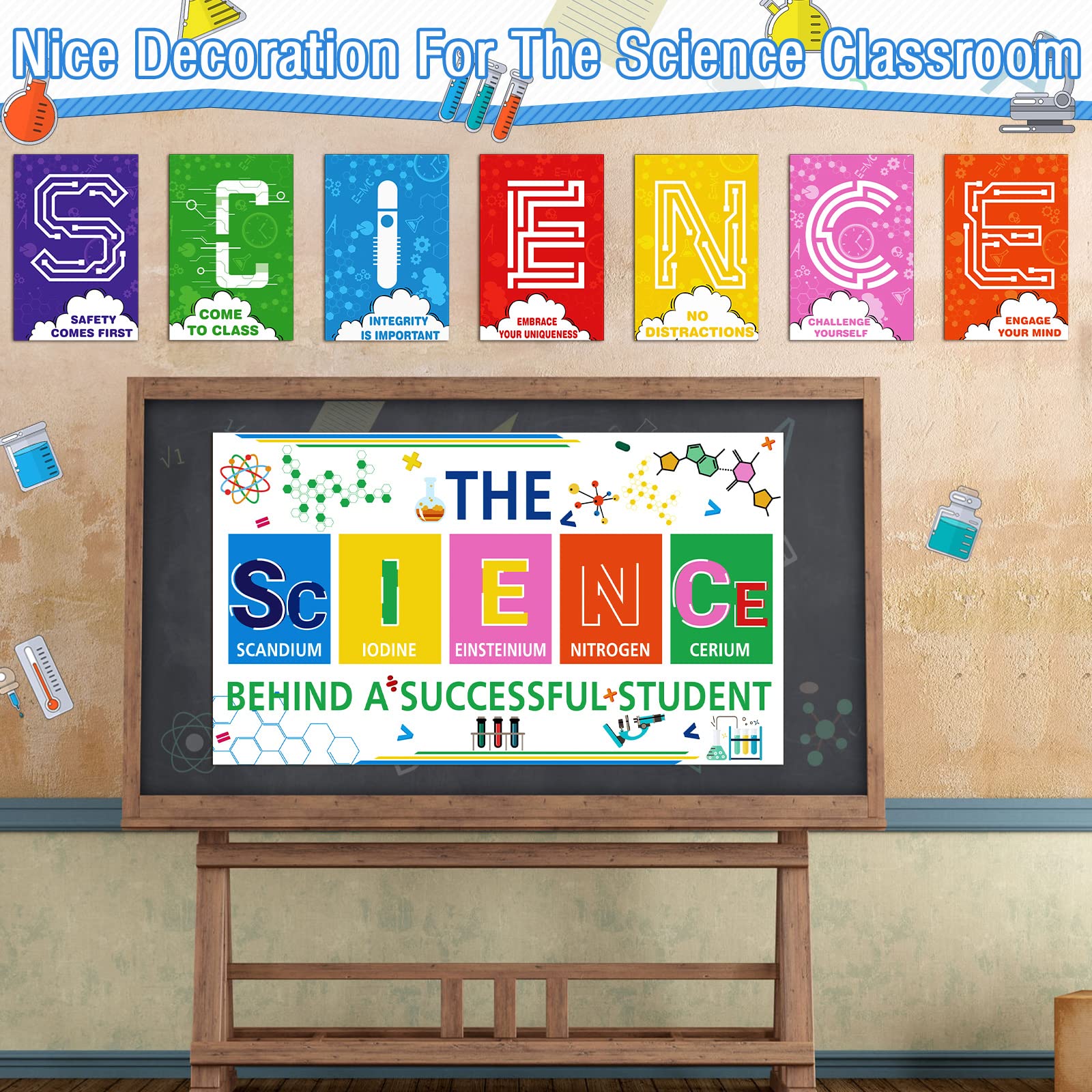 Snapklik.com : 8 Pieces Science Classroom Decoration Science Poster ...