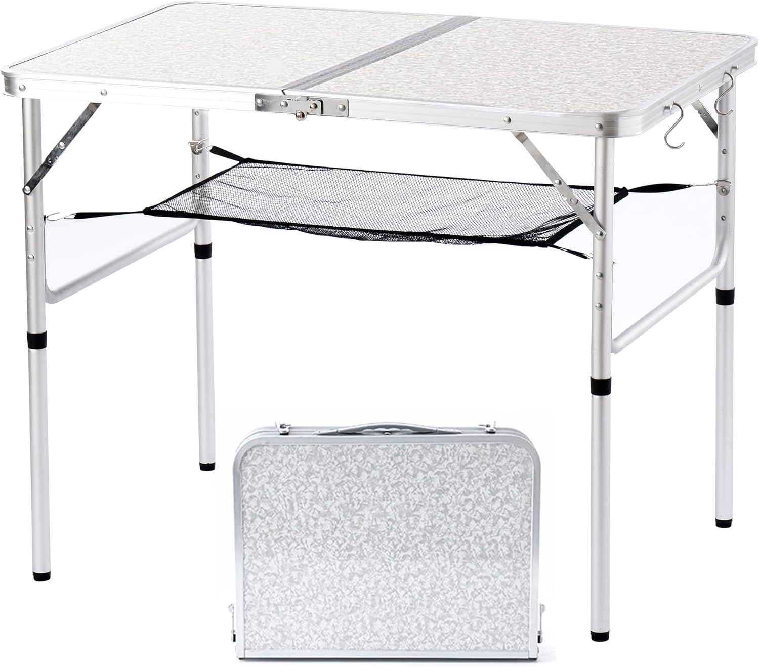Amazon.com: YUFIFAIRY Aluminum Camp Table, Folding Table Portable ...
