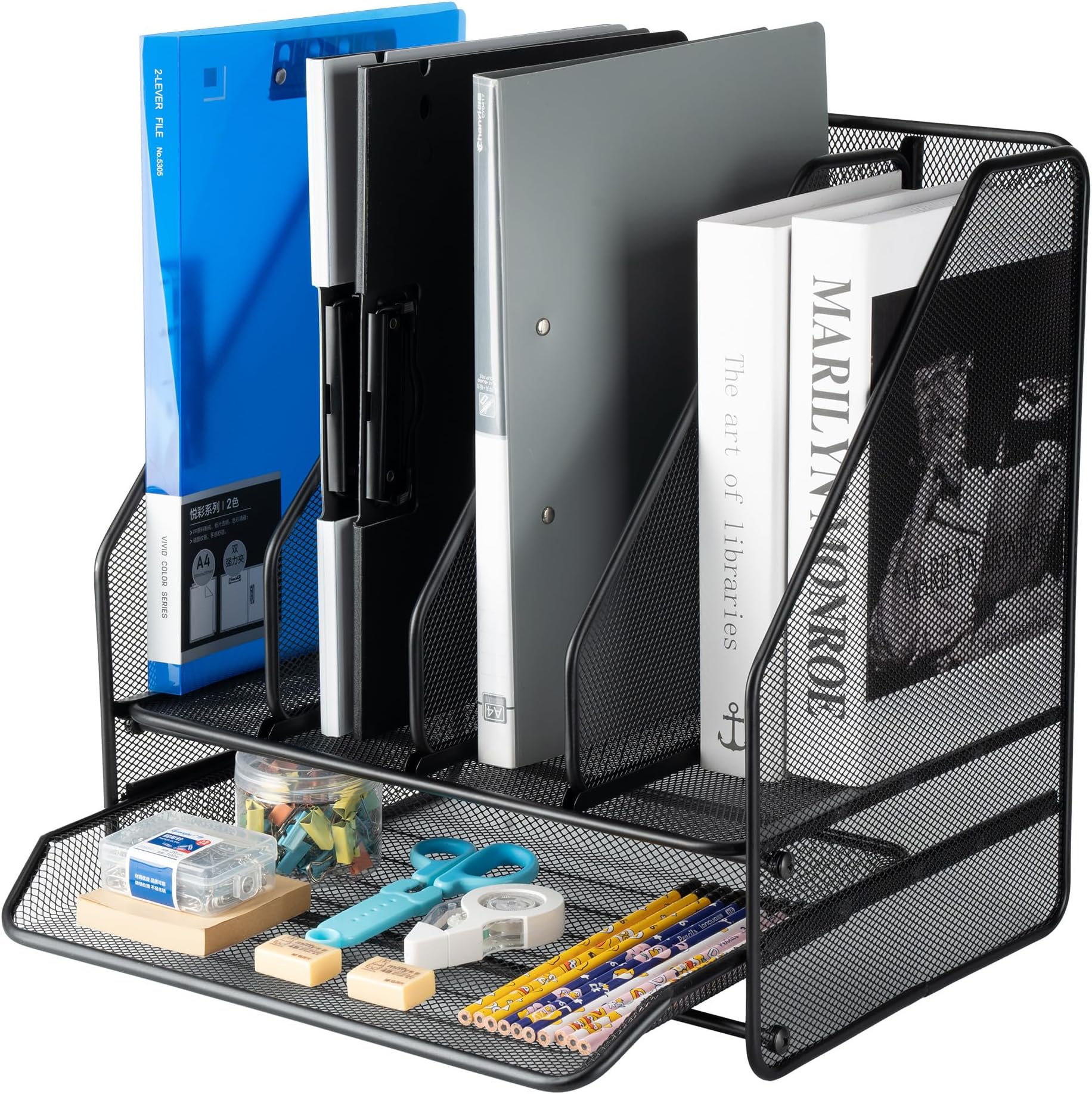 Amazon.com: samstar Vertical Magazine File Holder, Desk File Organizer ...