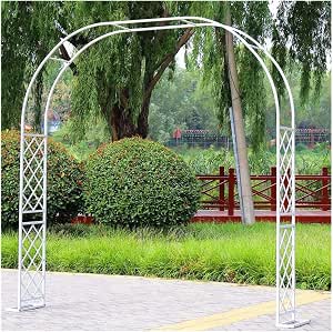 Amazon.com: Heavy Duty Garden Arch Arbors,Large Metal Pergola Arbor ...