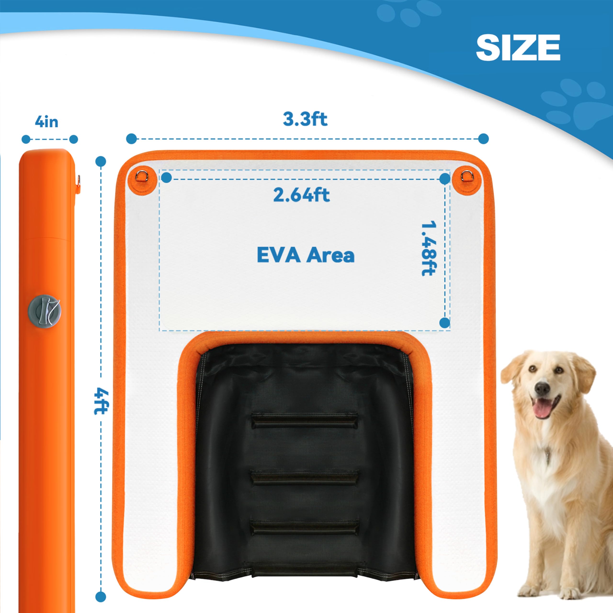 Snapklik.com : VOFiTNY Inflatable Pup Plank Dog Floating Dock Water ...