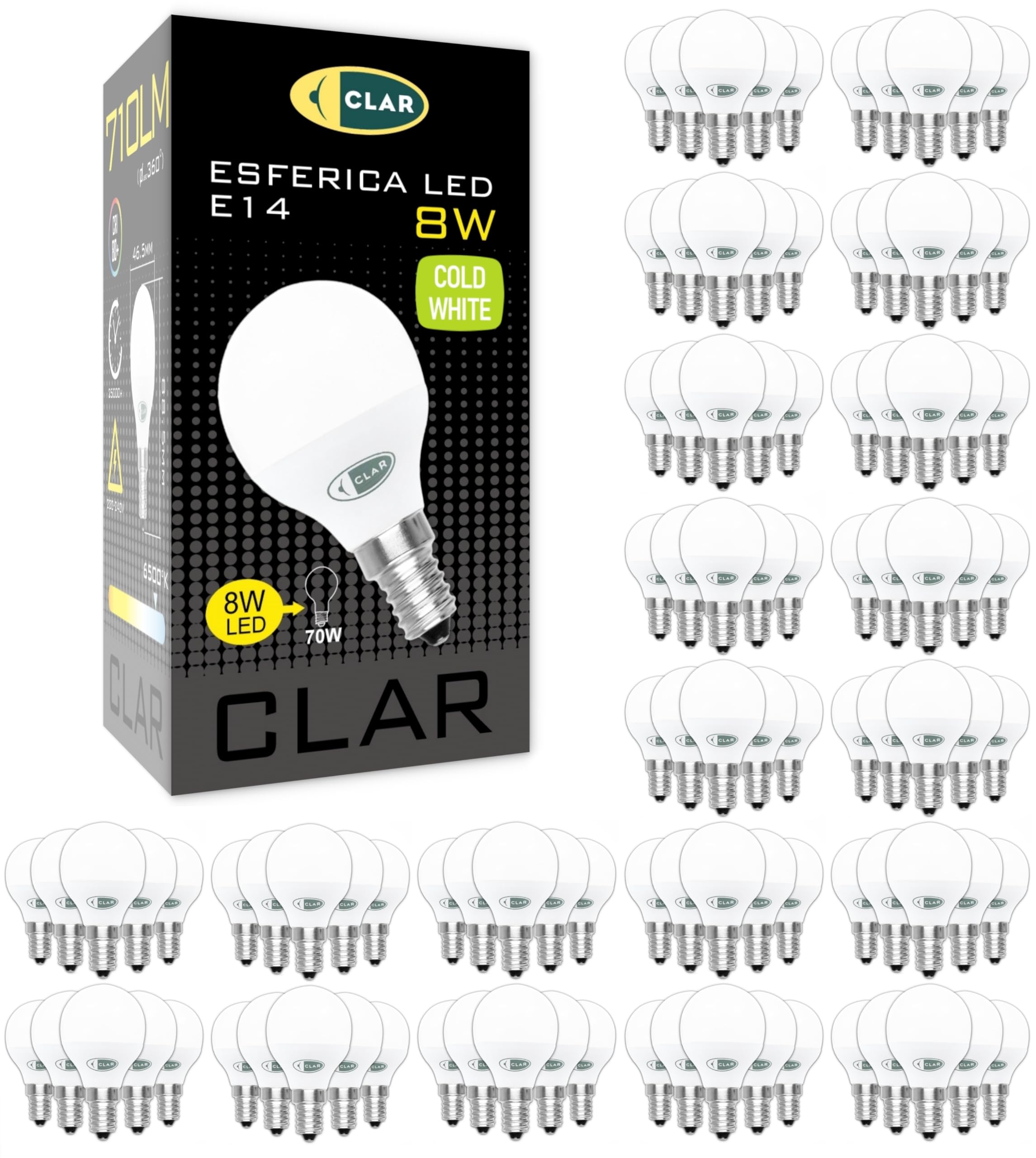 CLAR - E14 LED Cool White, E14 LED Cool White, E14 LED, Light Bulb E14 ...