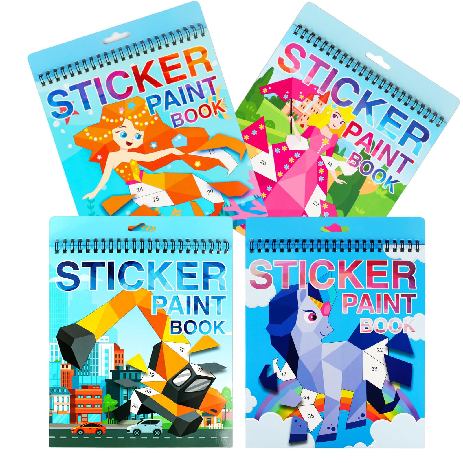 Amazon.com: Sticker by Number Crafts for Kids Ages 4-8 Sticker Paint ...