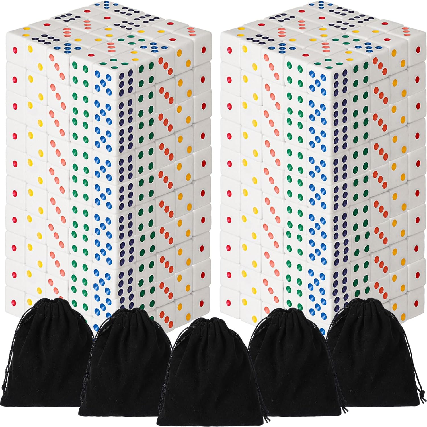 Amazon.com: Simgoing 500 Pieces 16mm Bulk Dice 6 Sided Dice Set with 5 ...