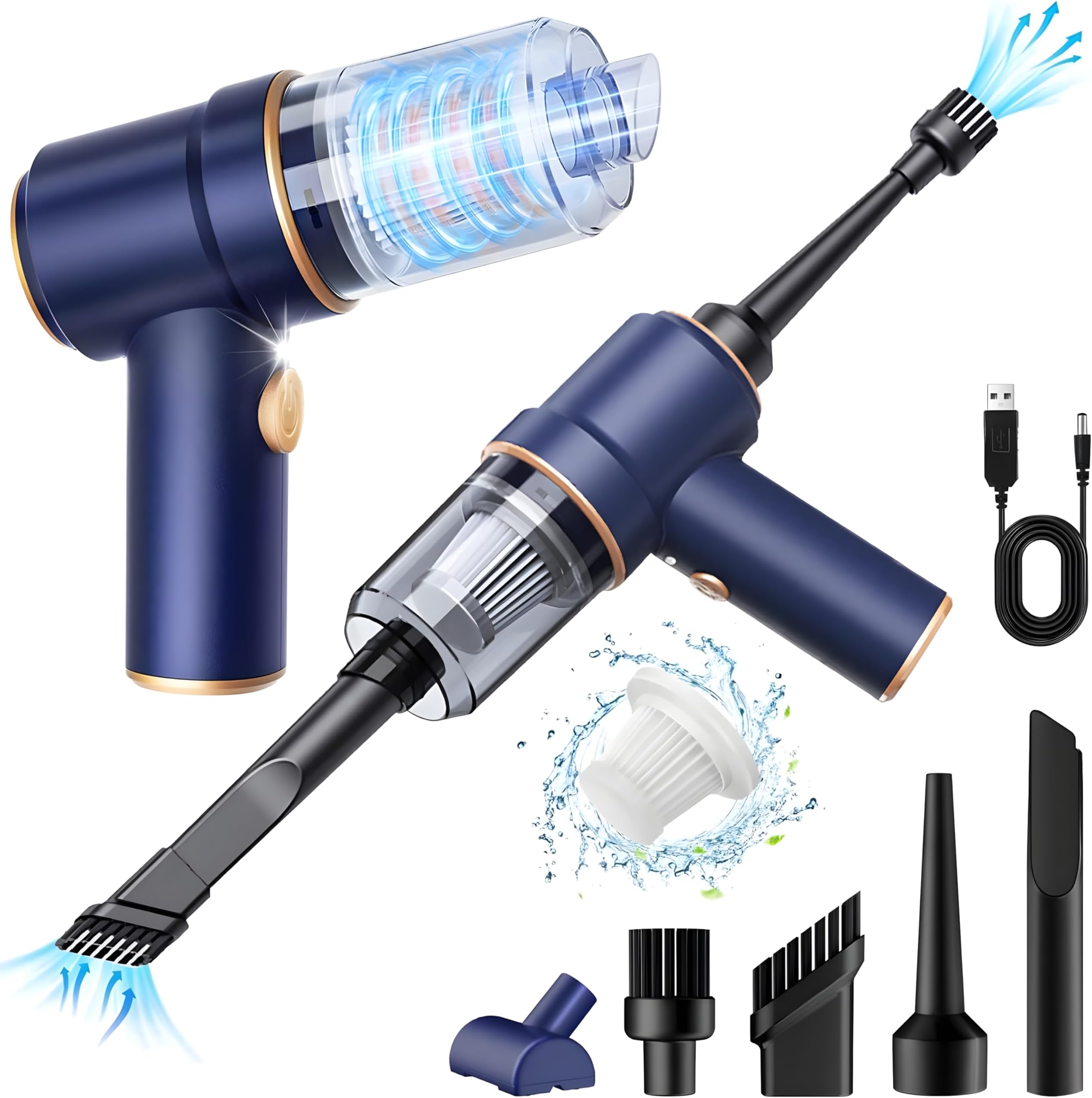 Amazon.com - Handheld Car Vacuum Cleaner, 9000Pa Cordless Handheld ...