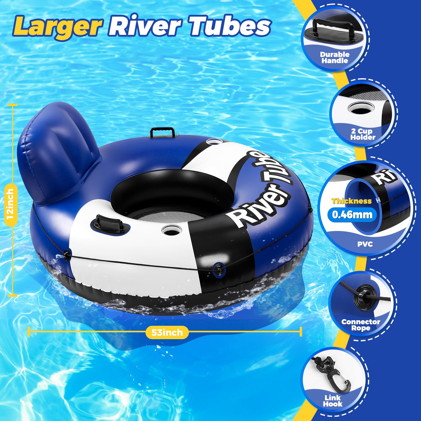 Snapklik.com : KIZJORYA 2025 New & Upgraded River Tubes For Floating ...