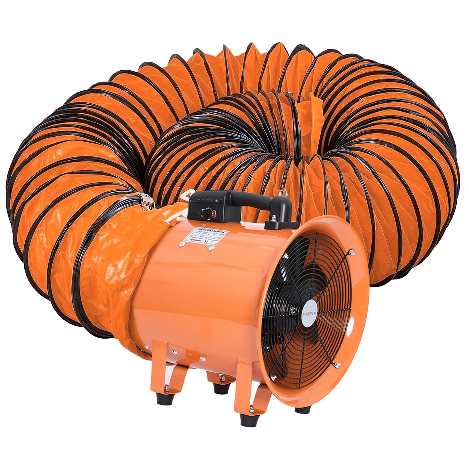Buy Utility Blower Fan 10 Inch, 350W High Velocity Ventilator with Duct ...