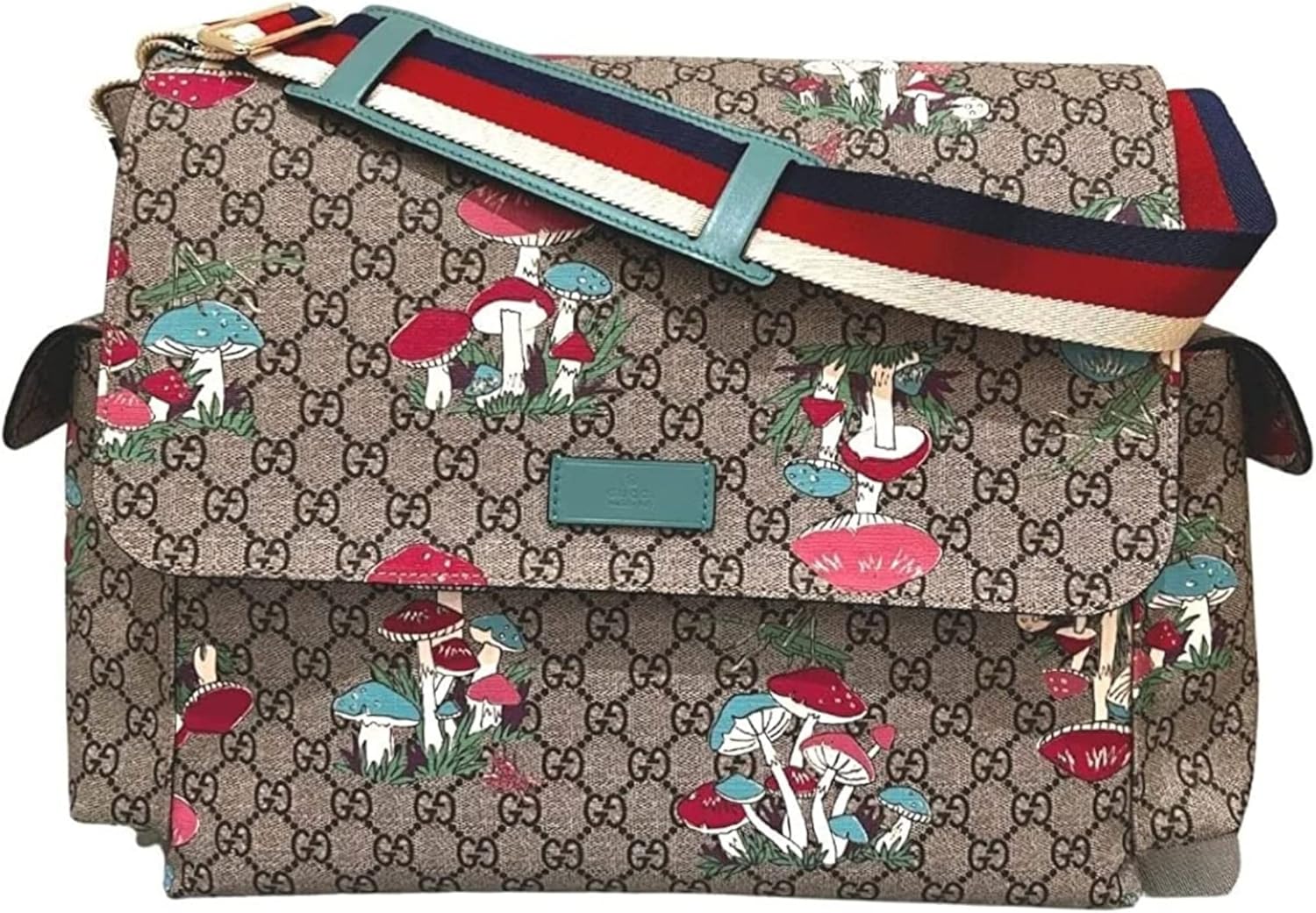 Amazon.com: Gucci Supreme Mushroom Canvas Baby Diaper Changing Bag ...