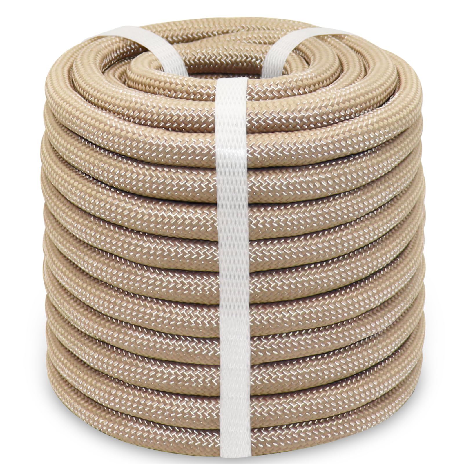 Amazon.com: BONSINY Brown Braided Polyester Rope 1/2 Inch x 100 Feet ...