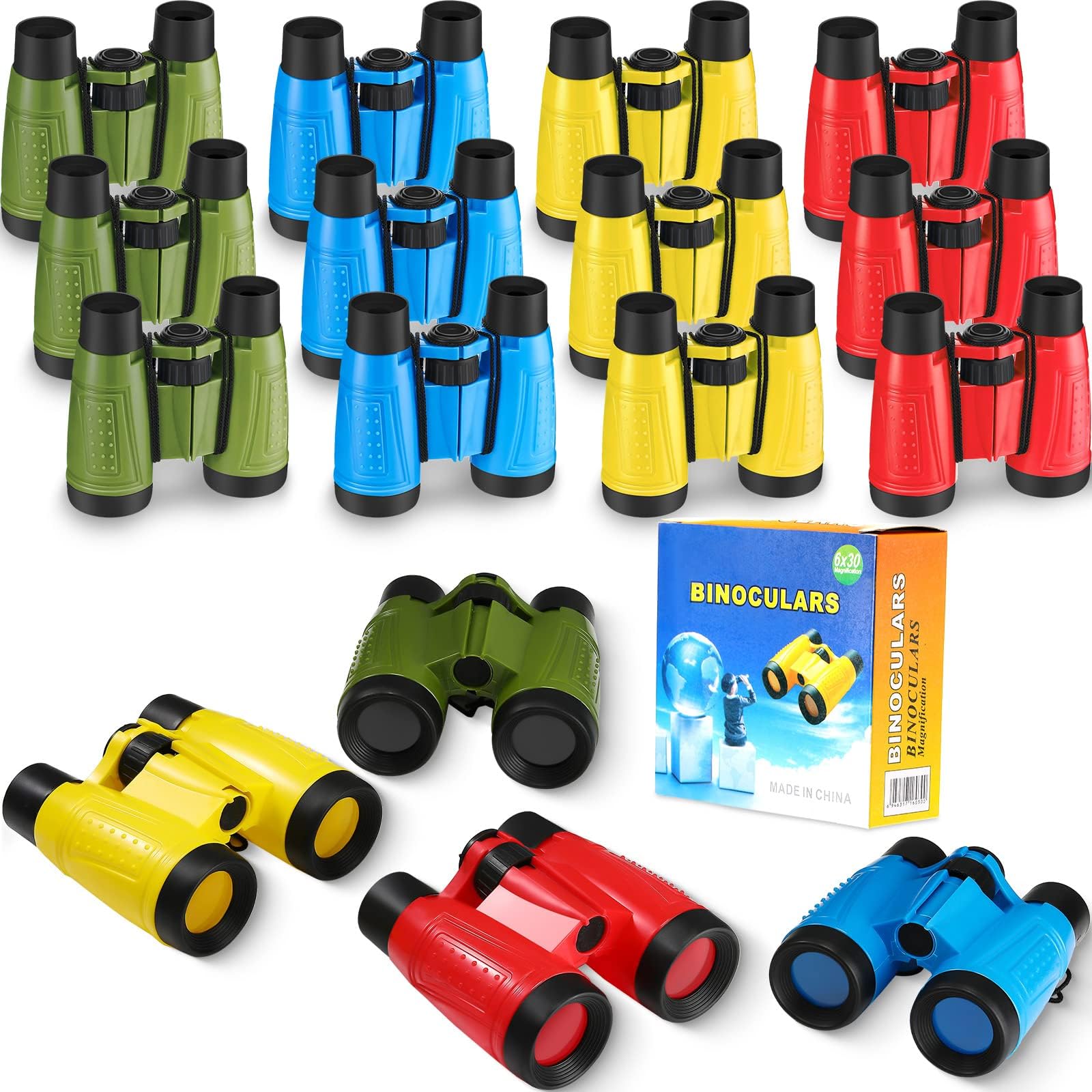 Amazon.com: 24 Pieces Toy Binoculars with Neck String Assorted Colors ...