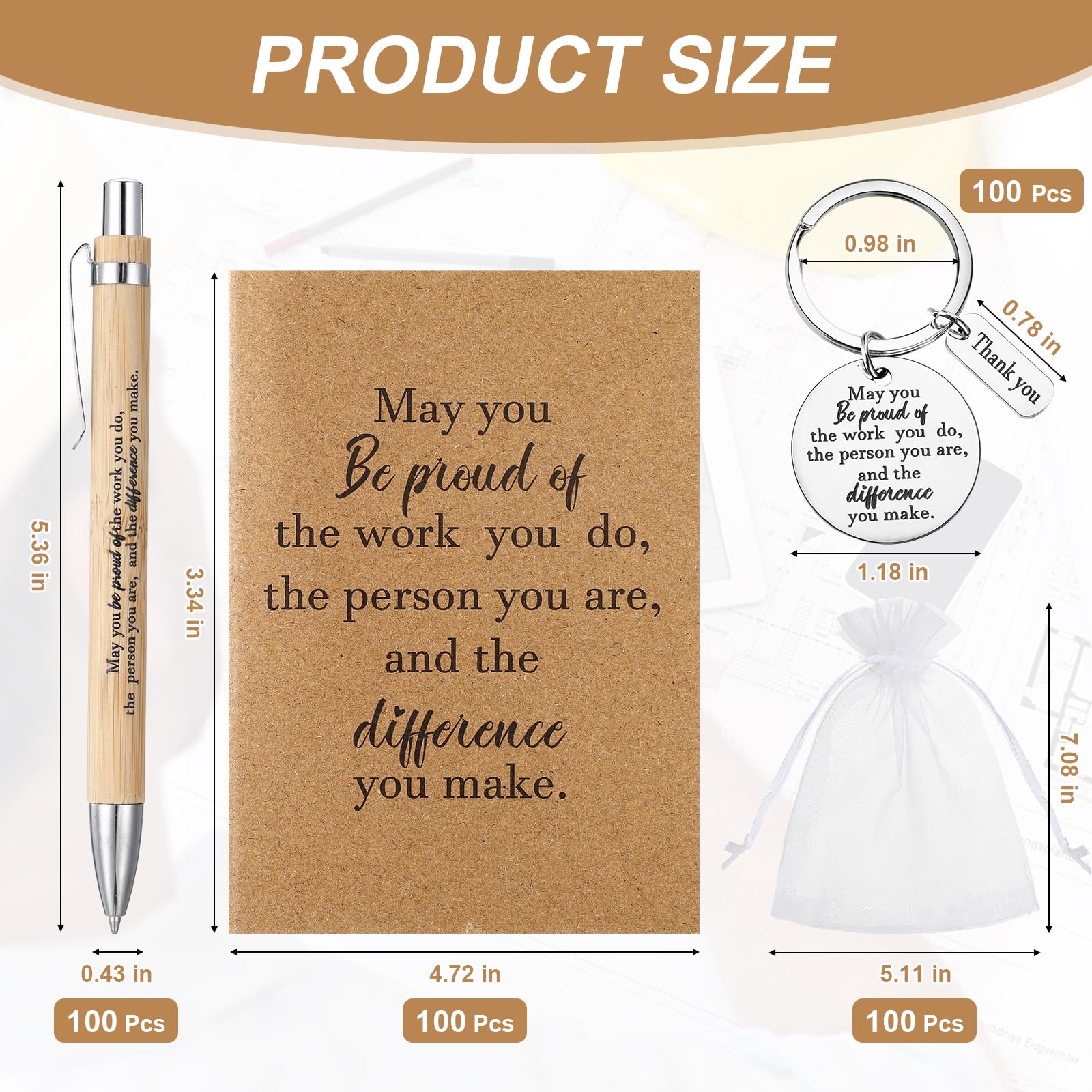 Snapklik.com : 100 Sets Employee Appreciation Gifts Bulk Thank You ...