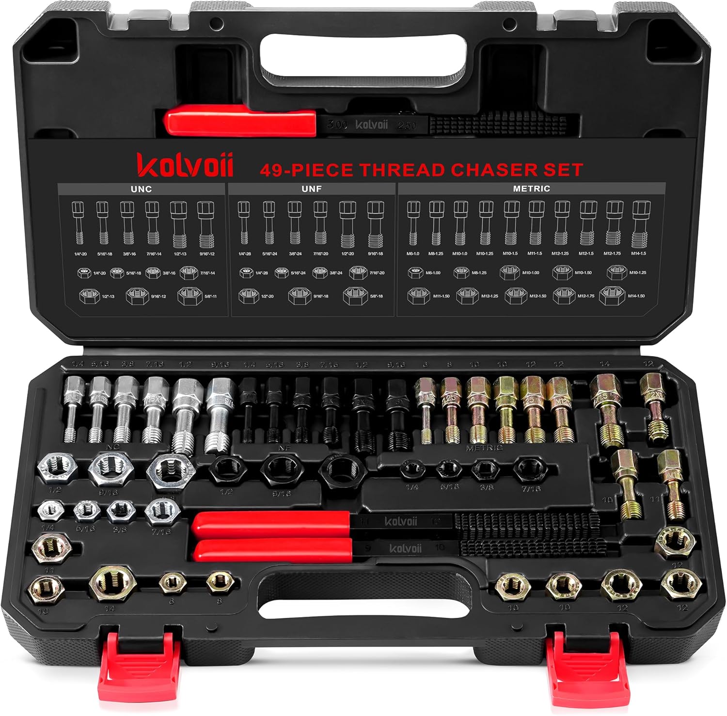 Amazon.com: Kolvoii 49-Piece Thread Chaser Set, Rethread Repair Tool ...