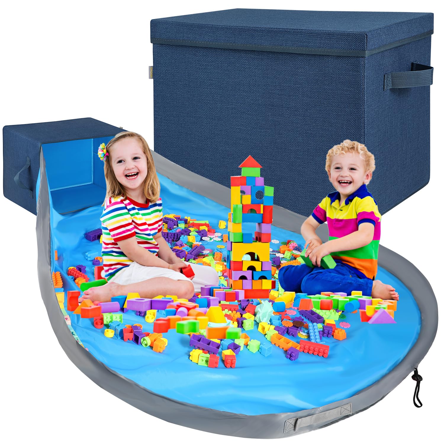 Amazon.com: Voova Toy Storage Organizer and Play Mat- 2-in-1 Toy ...