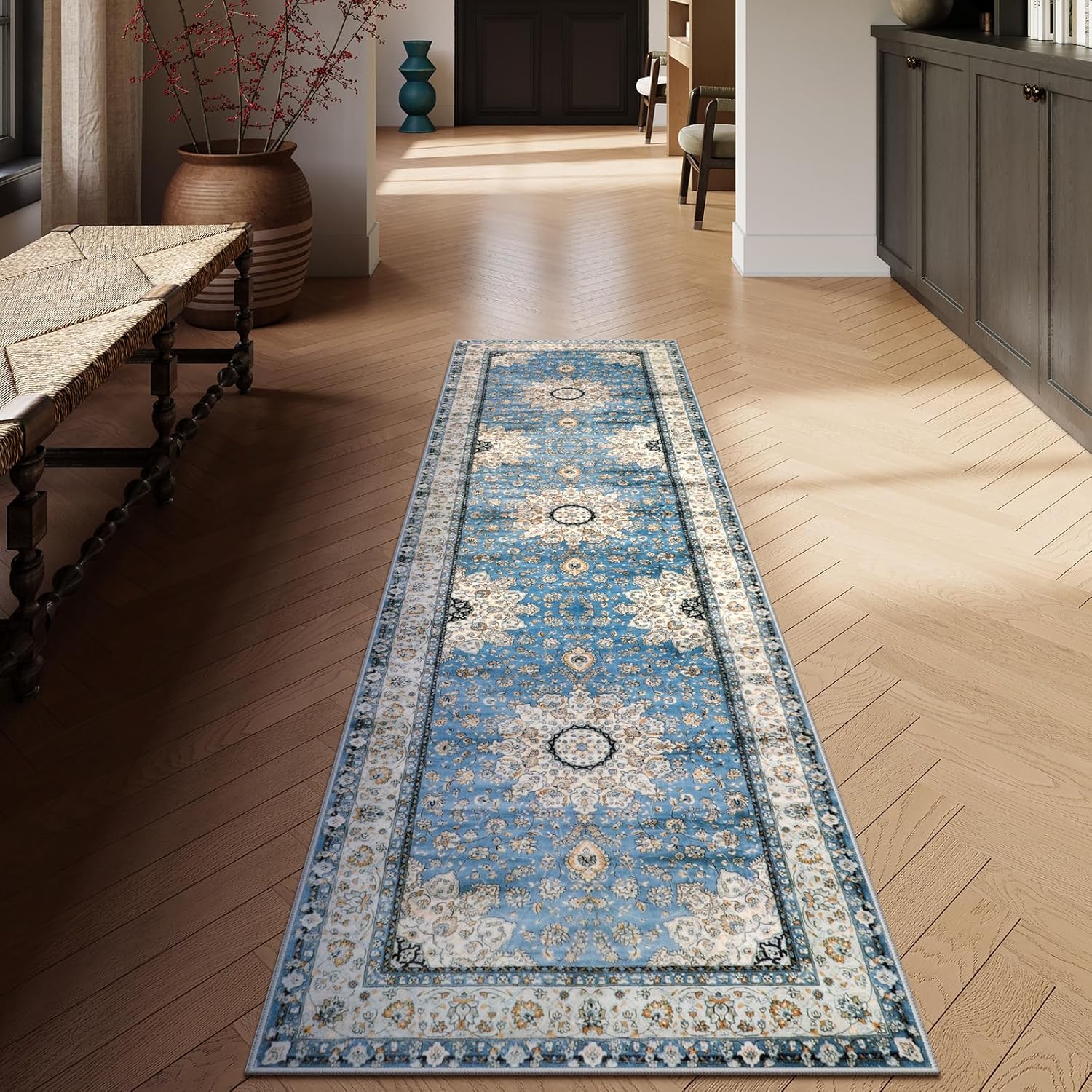 Amazon.com: Lahome Oriental Floral Medallion Runner Rug - 2x8 Runners ...