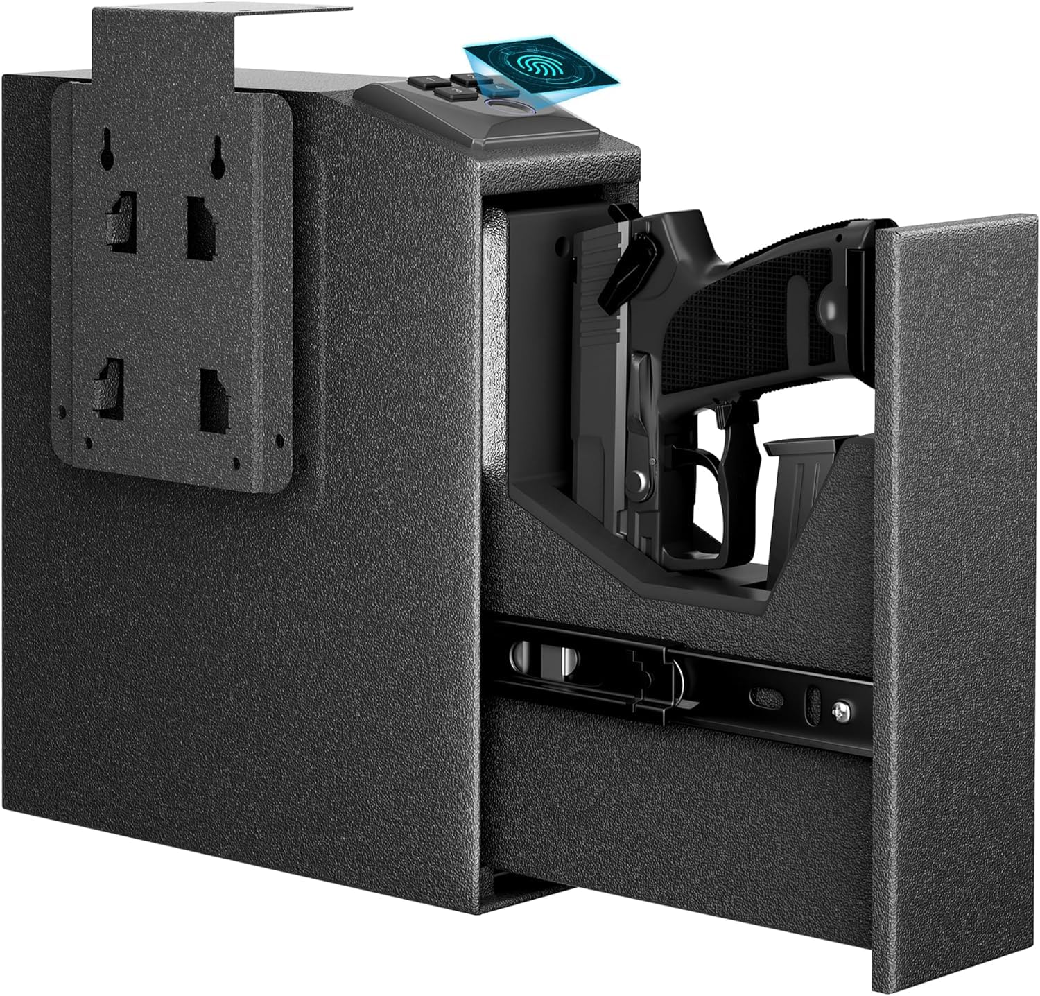 Amazon.com: Sgorlds Biometric Slider Gun Safe for Handgun,Auto Sliding ...