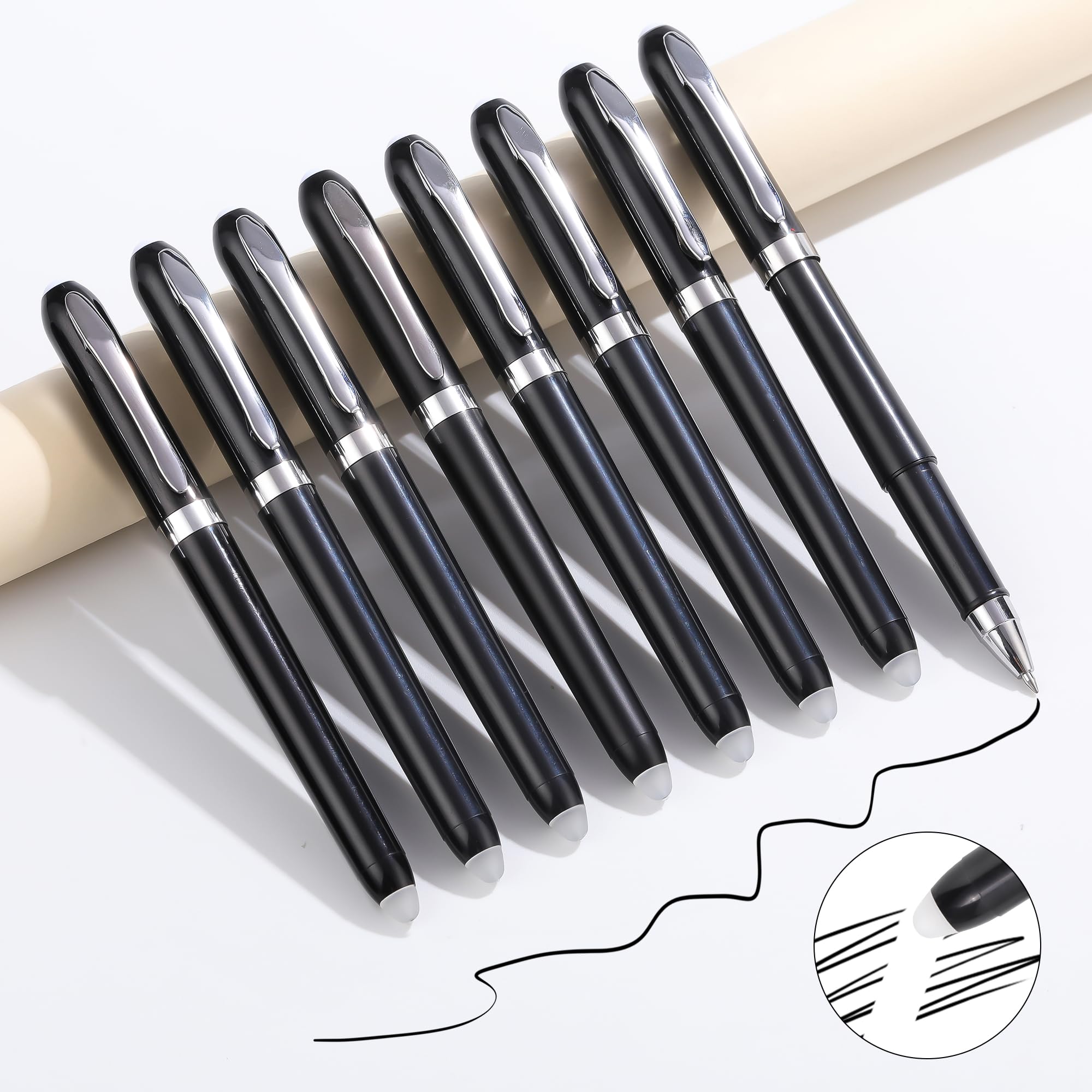 Amazon.com: USUAL Black Inks Erasable Gel Pens, Fine Point 0.7mm, 8 ...