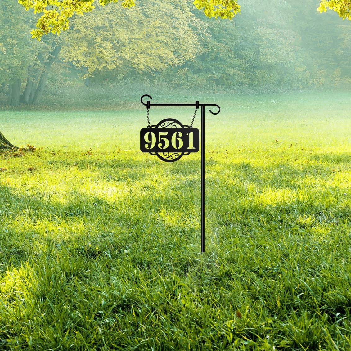 Amazon.com: Number Scroll Themed Personalized Address Number Hanging ...