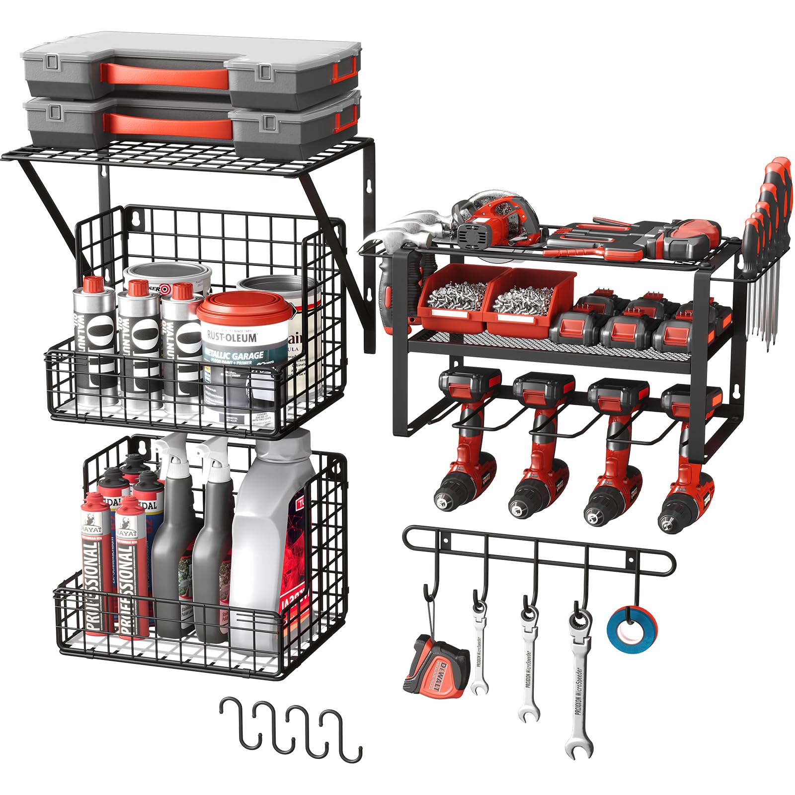 Amazon.com: Homsorout Power Tool Organizer Wall Mount - Multifunctional ...