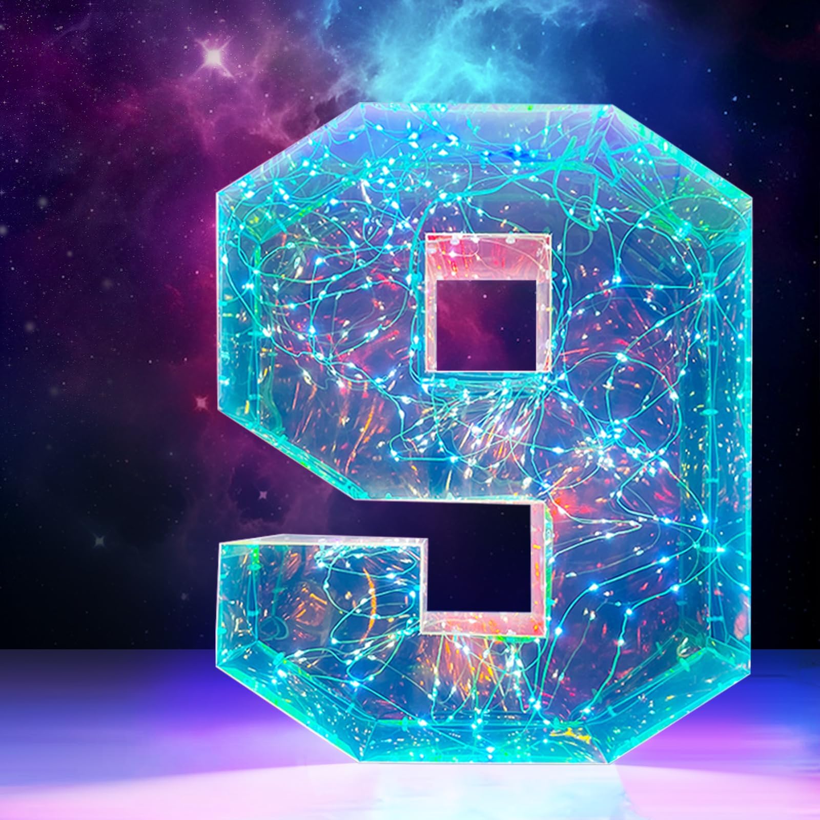 Pooqla Decorative Led Light Up Number Letters, White Plastic Marquee ...