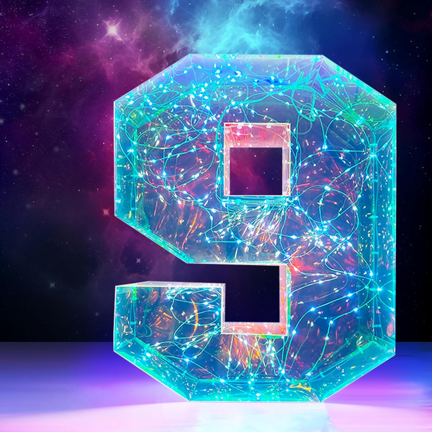 STROLITE Marquee Light Up Numbers 9, Marquee Numbers Sign Light 9, Cool ...