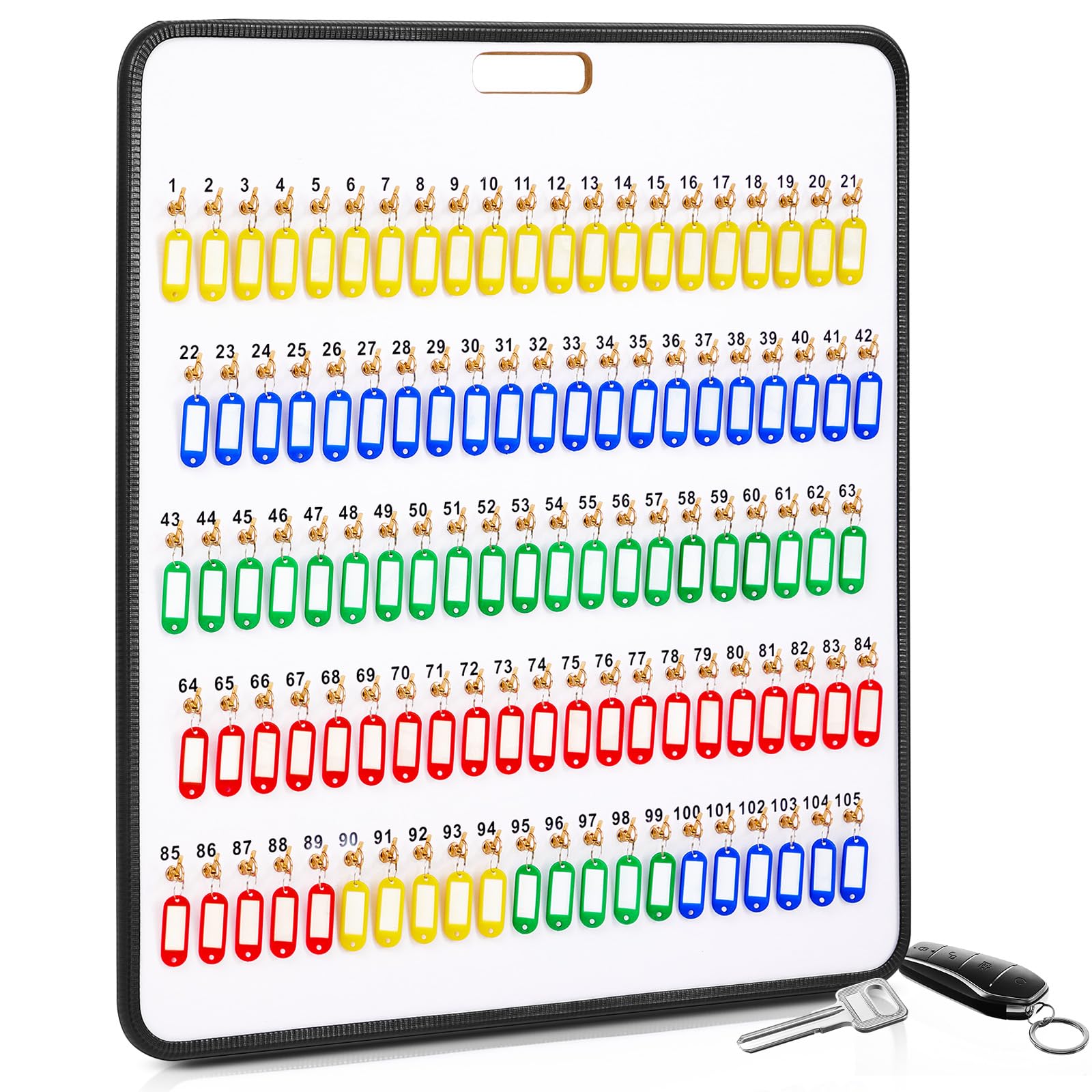 Amazon.com: RattanView Key Hook Board with 120 Pcs Key Tags Set 31.9 x ...