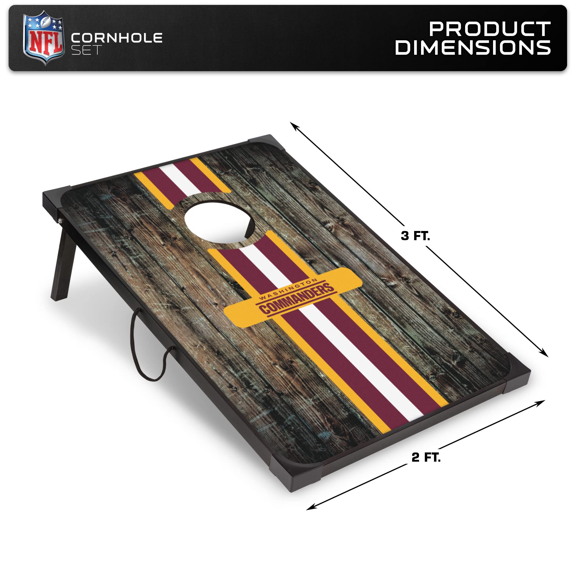 NFL Pro Football 2' x 3' MDF Wood Deluxe Cornhole Set by Wild Sports ...