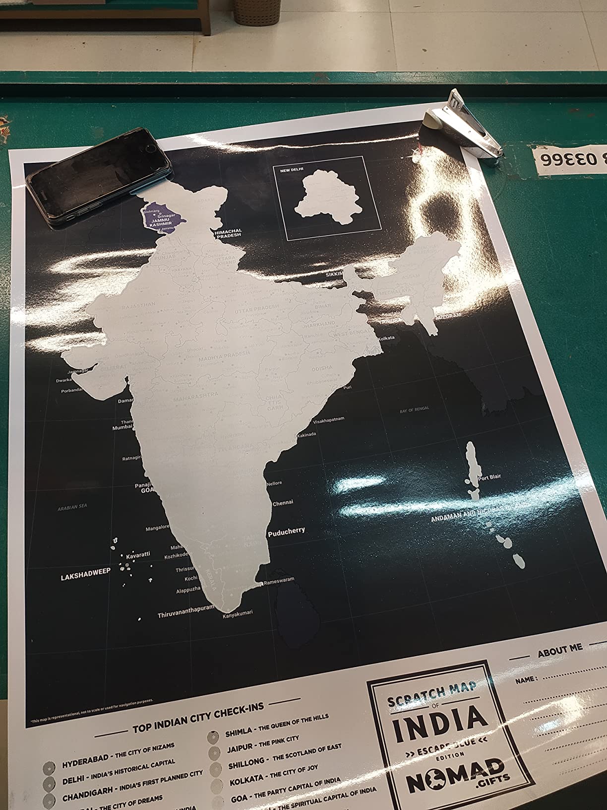 India Travel Scratch Map | Travel Gifts | Travel Journal Altrenative ...