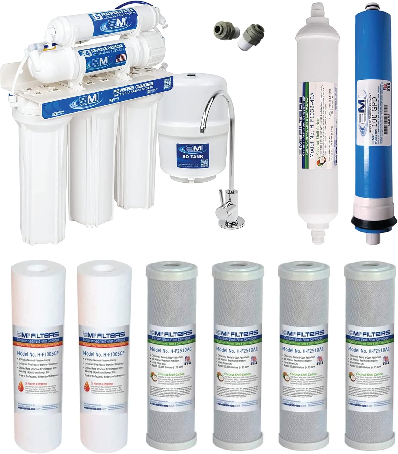Amazon.com: Applied Membranes Inc. 5-Stage Reverse Osmosis Water Filter ...