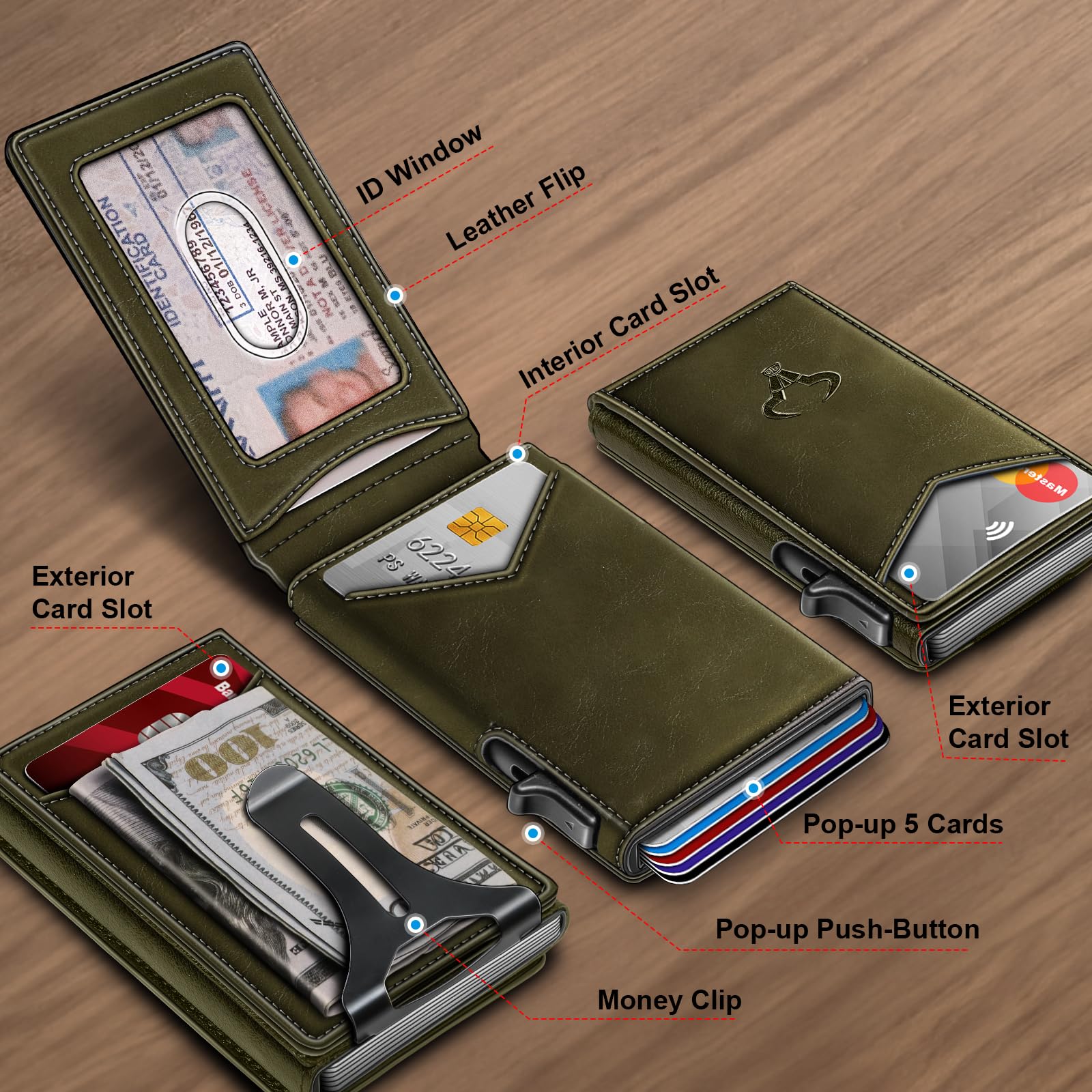 Snapklik.com : Men Wallet,Money Clip Wallet Slim For Gift Men 9Cards ...