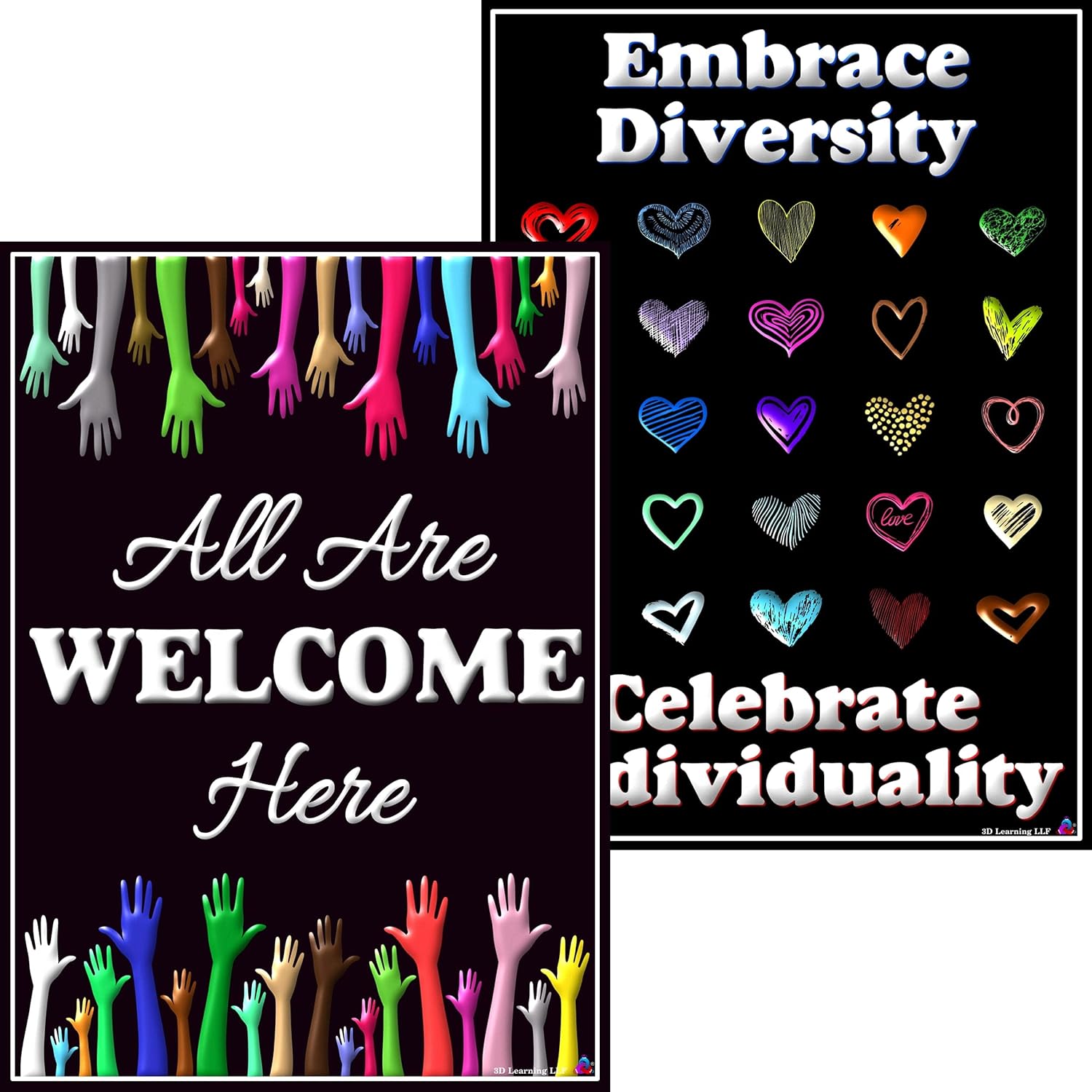 Amazon.com: All Are Welcome Here and Diversity Posters - Laminated ...